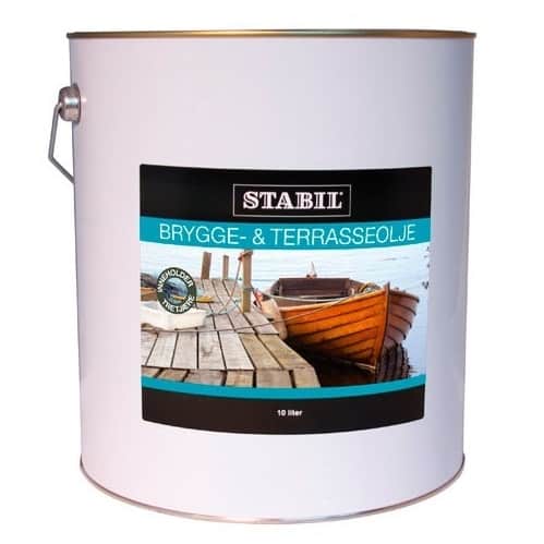Stabil Bryggeolje / Terrasseolje med tjære 10 liter - Maxmaling.no